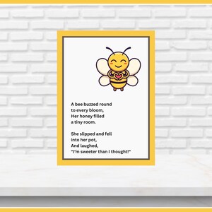 Children's Rhymes Printable Funny Animal Poem for Kids Instant Download ...