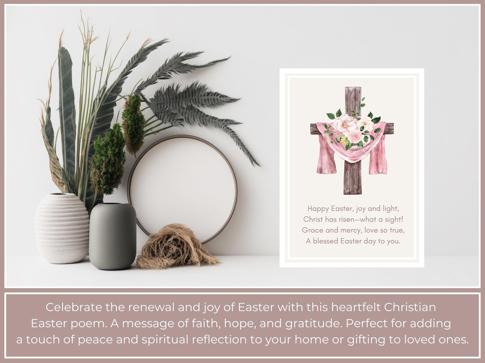 Christian Happy Easter Poem Printable Instant Download Perfect for ...