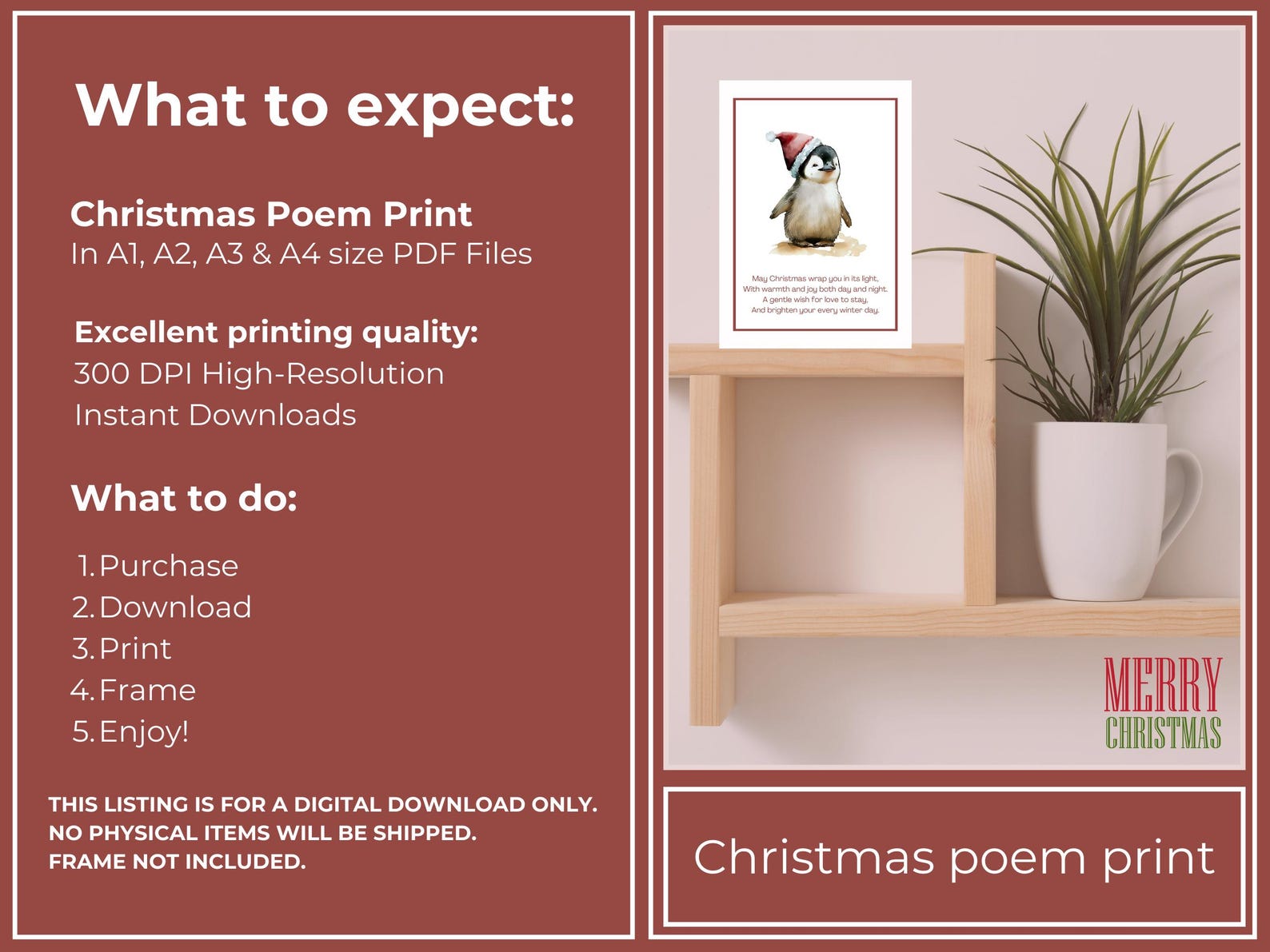 Christmas Poem Print may Christmas Wrap You Christmas Poetry Xmas ...