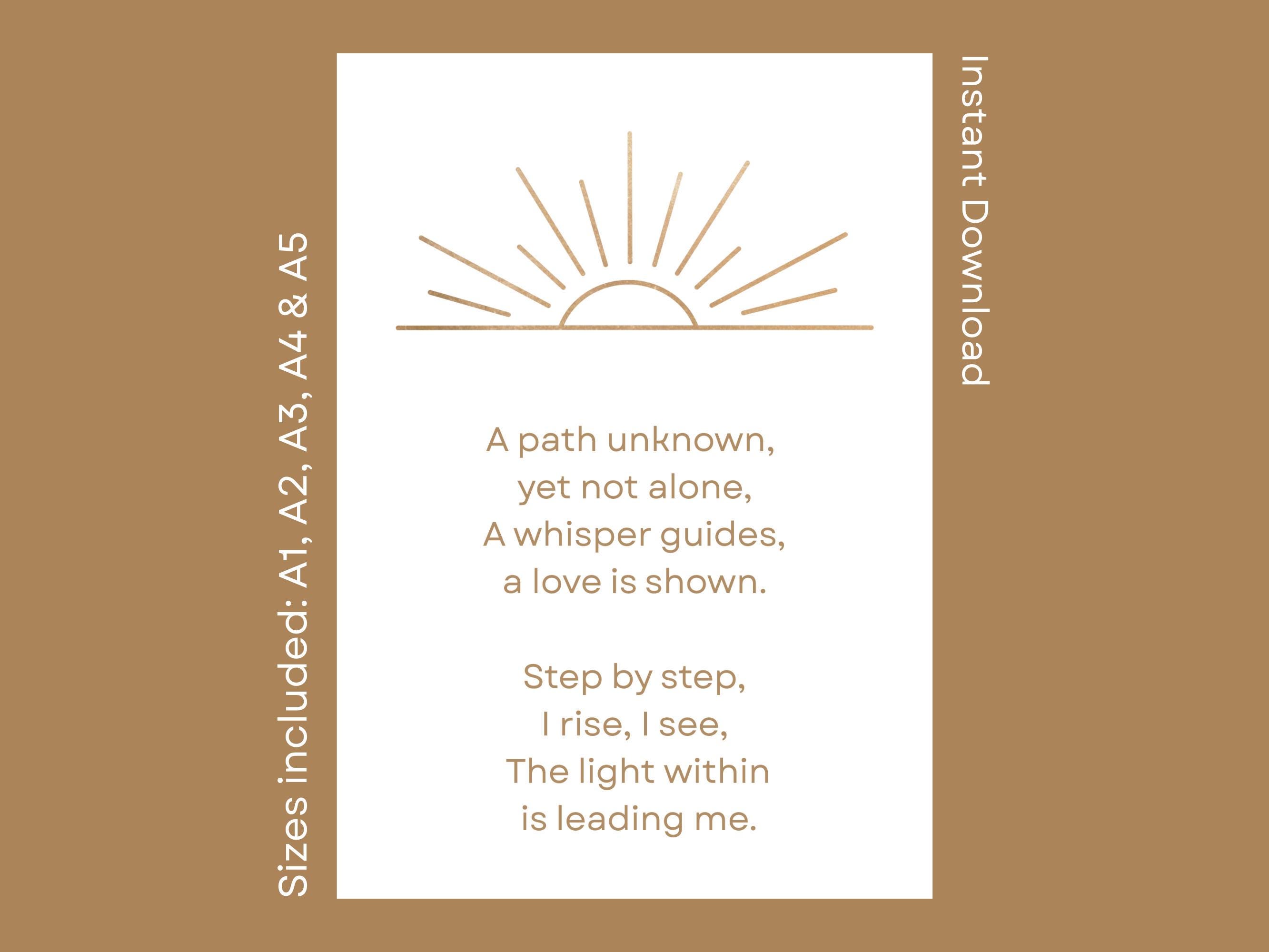 Spiritual Poem Printable Mindfulness Poem Instant Download ...