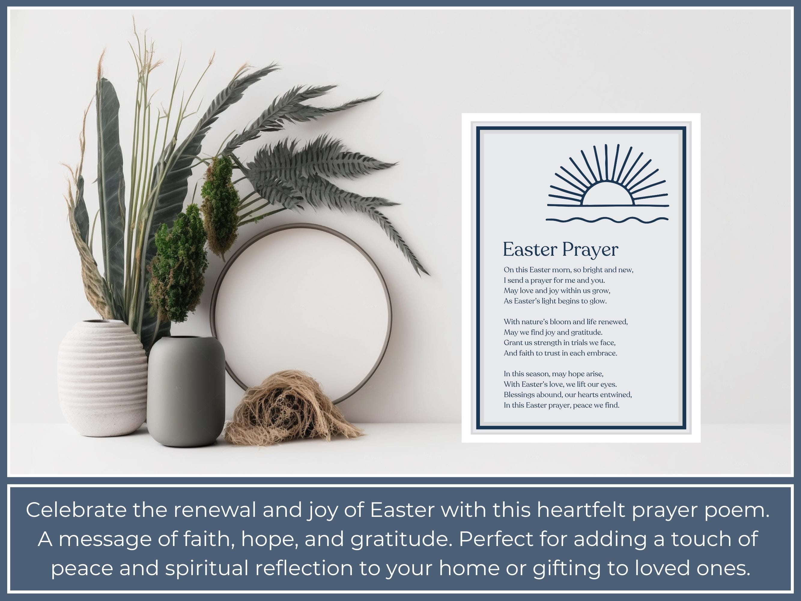 Easter Poem Printable Instant Download an Easter Prayer Christian Poem ...