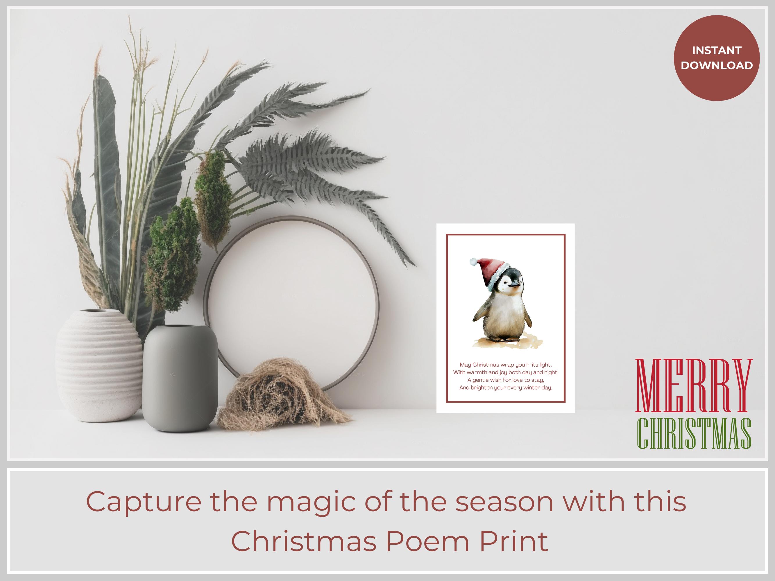 Christmas Poem Print may Christmas Wrap You Christmas Poetry Xmas ...