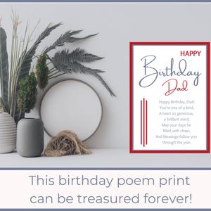 Dad Birthday Poems Happy Birthday Dad Poem Print Birthday Quotes Poems ...