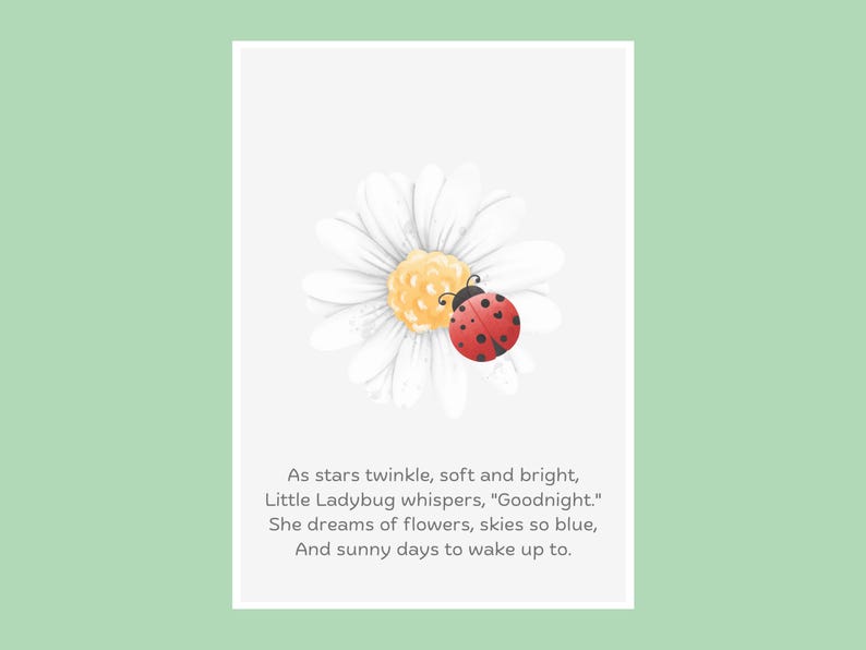 Poems for Kids Printable Poems Animal Poems little Ladybug Poem for ...