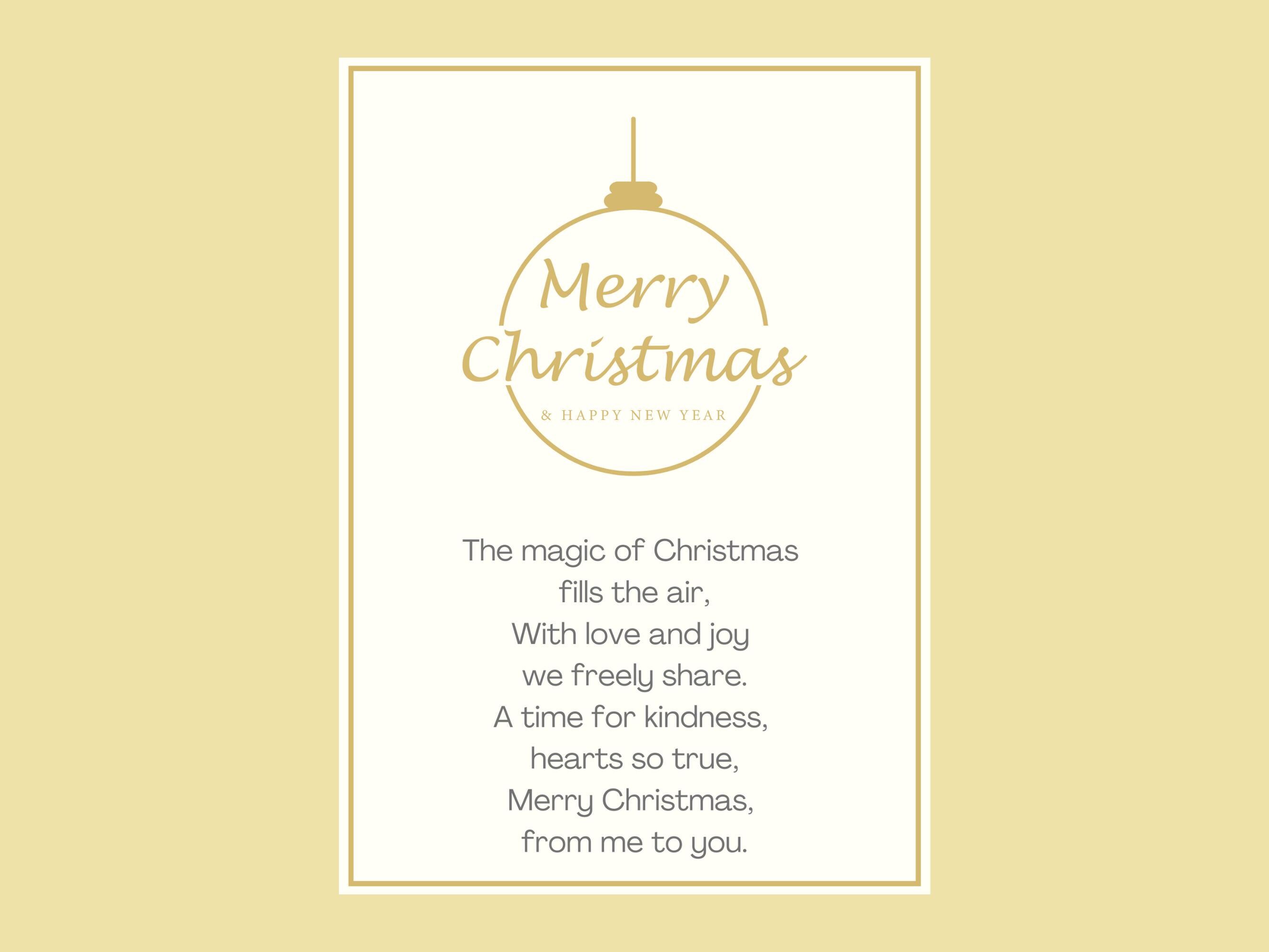 Christmas Poem Print the Magic of Christmas Christmas Poetry Xmas ...