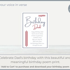 Dad Birthday Poems Happy Birthday Dad Poem Print Birthday Quotes Poems ...