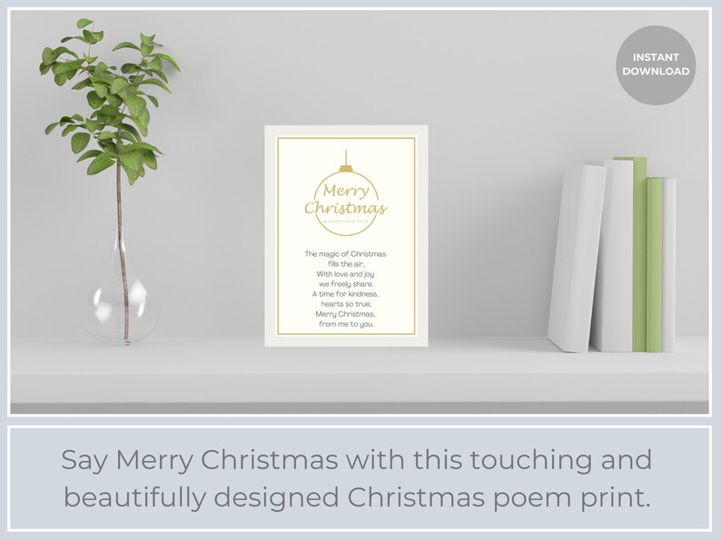 Christmas Poem Print the Magic of Christmas Christmas Poetry Xmas ...