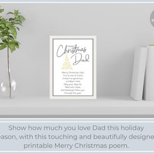 Christmas Poem for Dad Christmas Poem Print Merry Christmas Dad Poems ...
