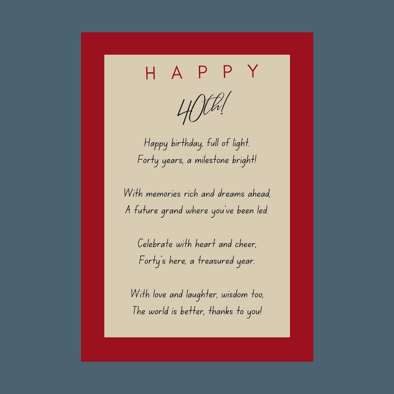 Birthday Poem - Etsy