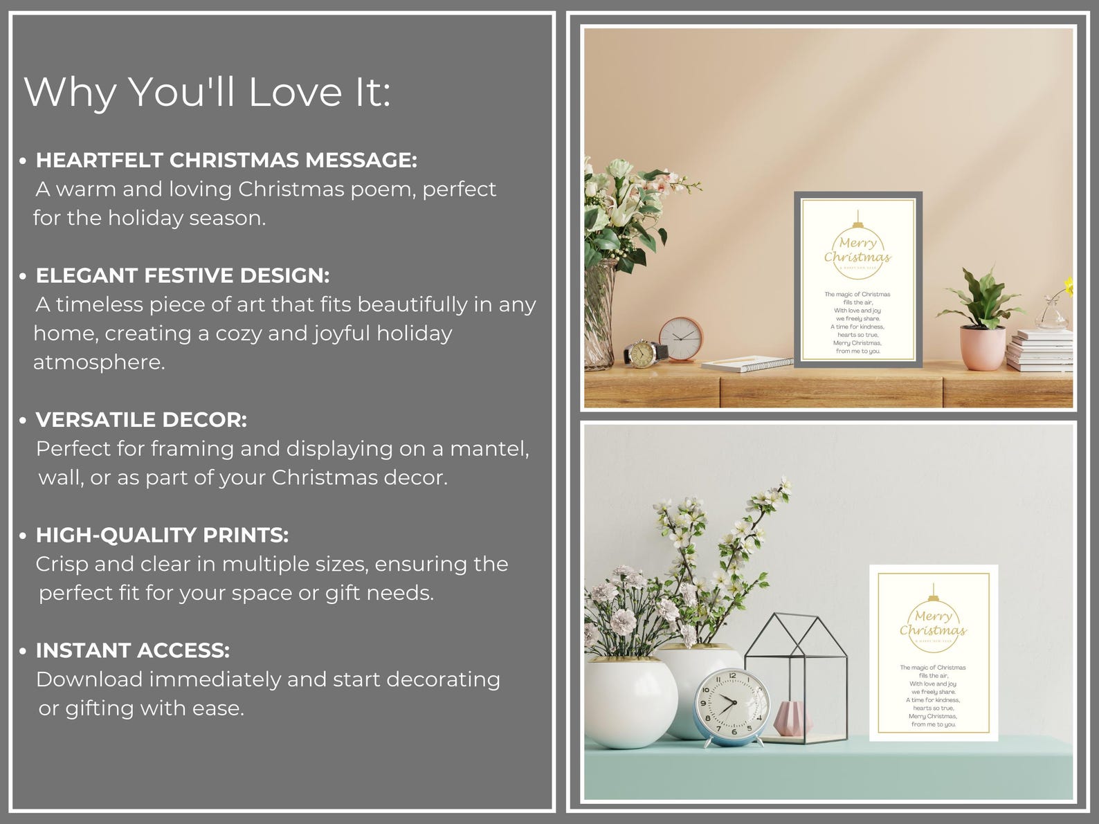 Christmas Poem Print the Magic of Christmas Christmas Poetry Xmas ...