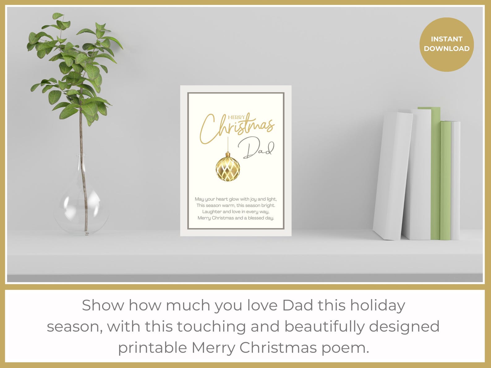 Christmas Poem Merry Christmas Dad Poem Print Christmas Poem for Dad ...