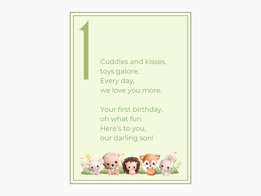 1st Birthday Poem for Little Boy Happy First Birthday Poem for Son ...