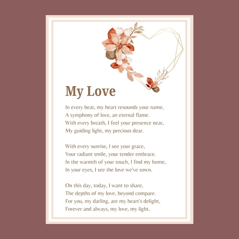 Love Poem Print - Etsy