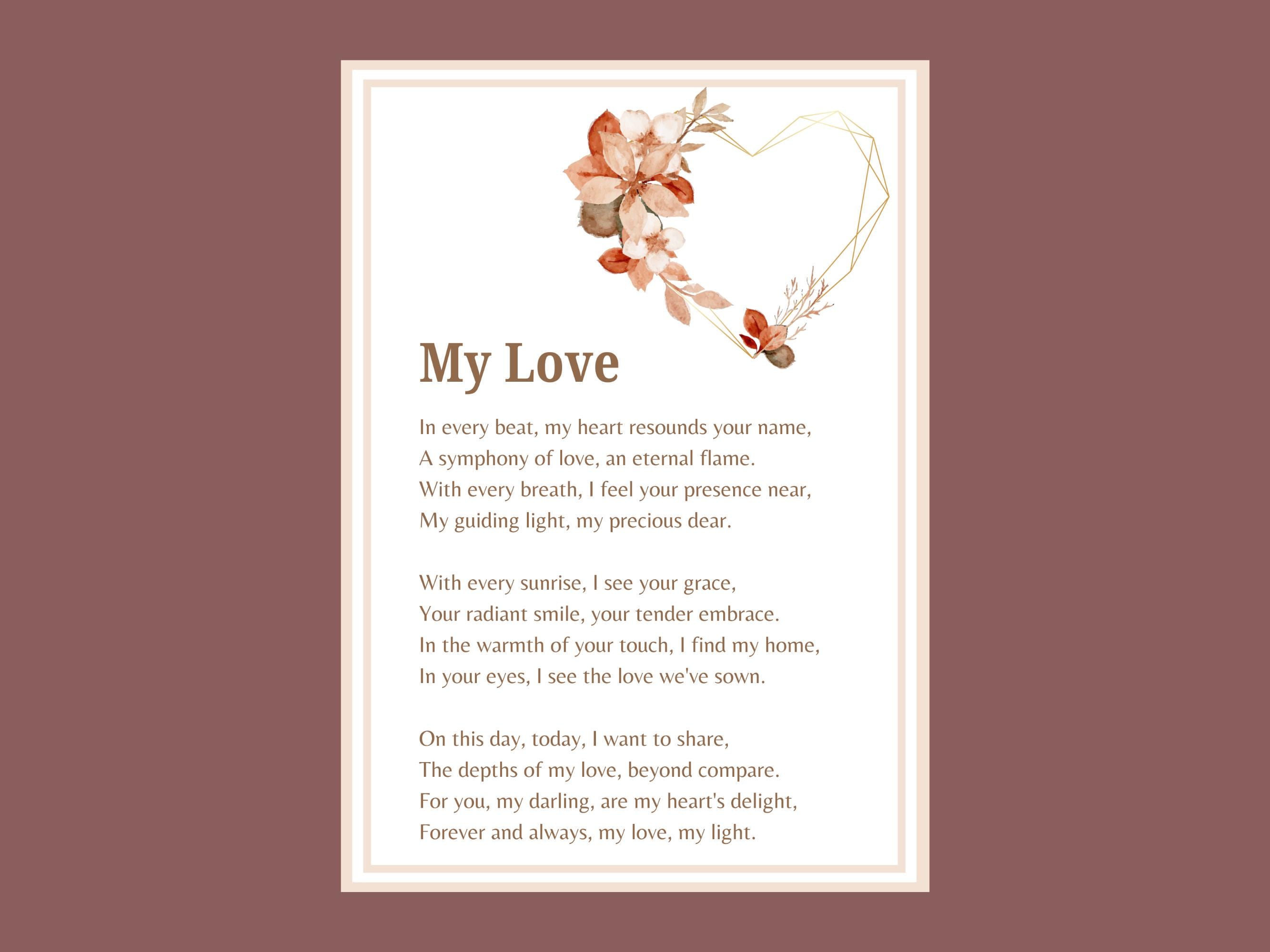 Free Printable Love Poems For Him