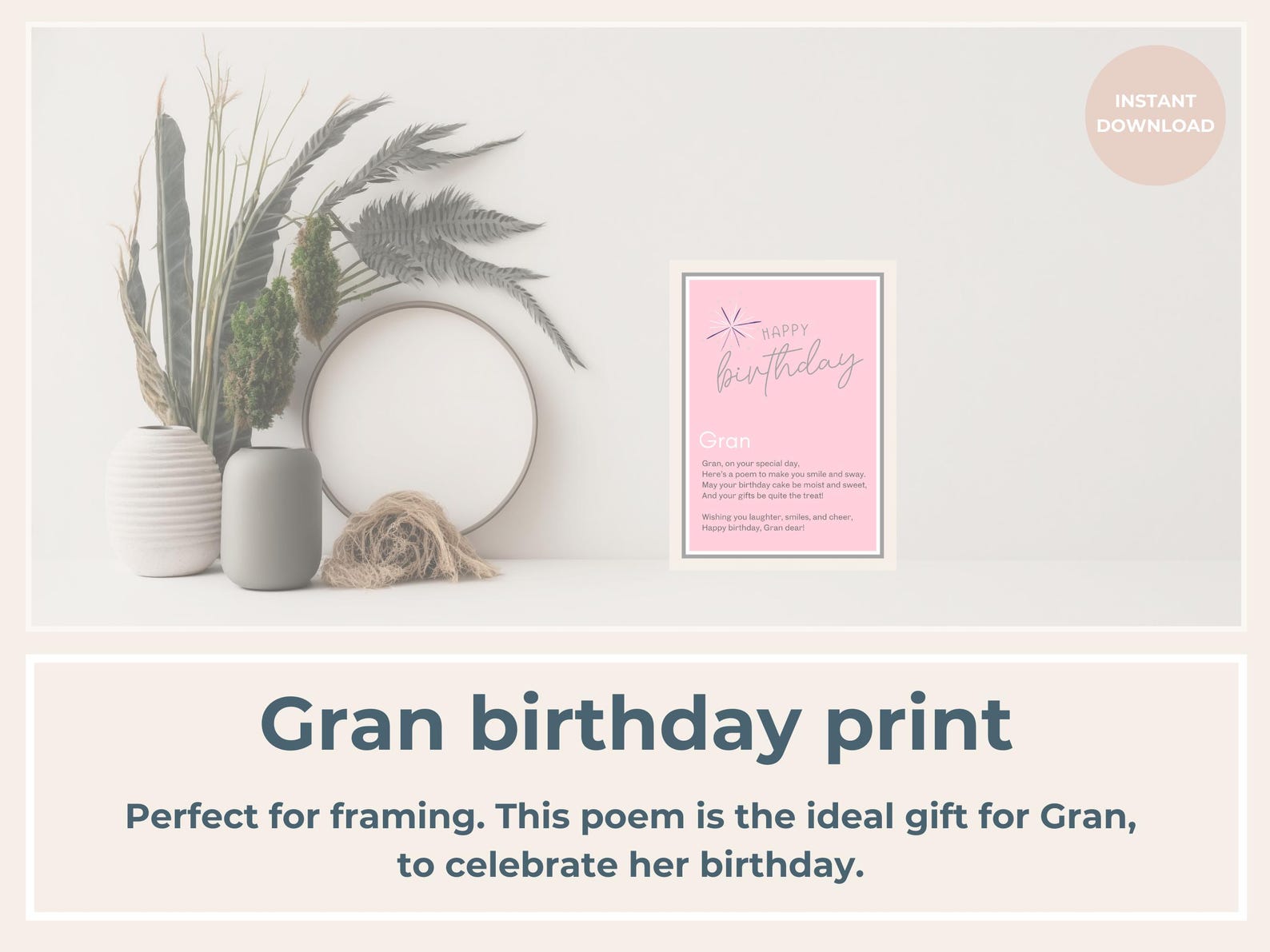 Gran Birthday Poems Happy Birthday Quotes Birthday Printouts Birthday ...
