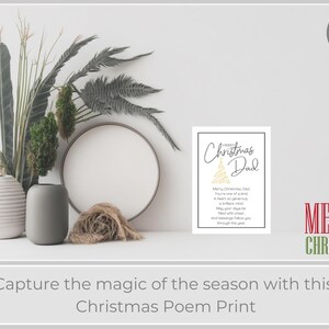 Christmas Poem for Dad Christmas Poem Print Merry Christmas Dad Poems ...