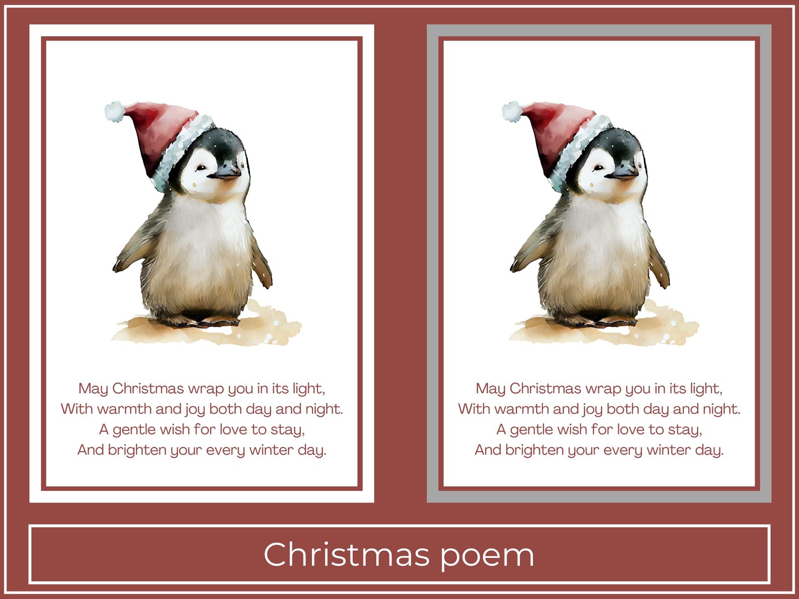 Christmas Poem Print may Christmas Wrap You Christmas Poetry Xmas ...