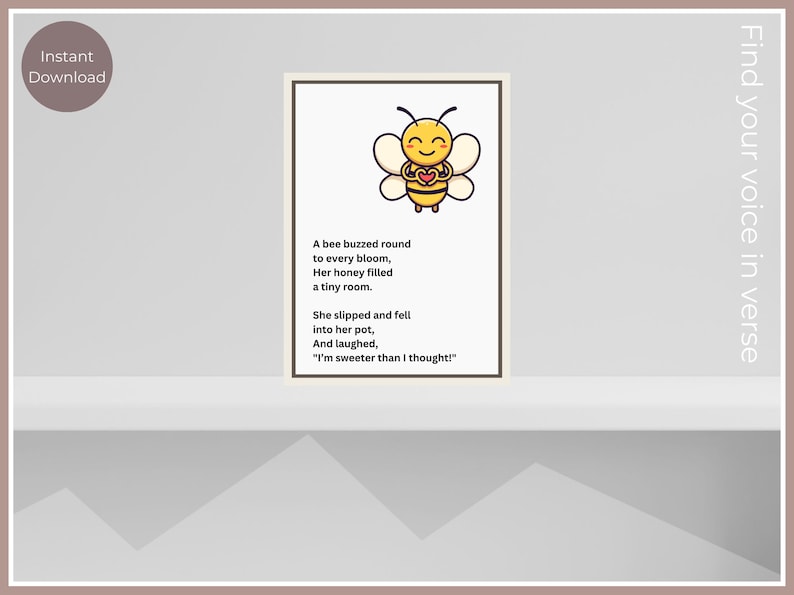 Children's Rhymes Printable Funny Animal Poem for Kids Instant Download ...