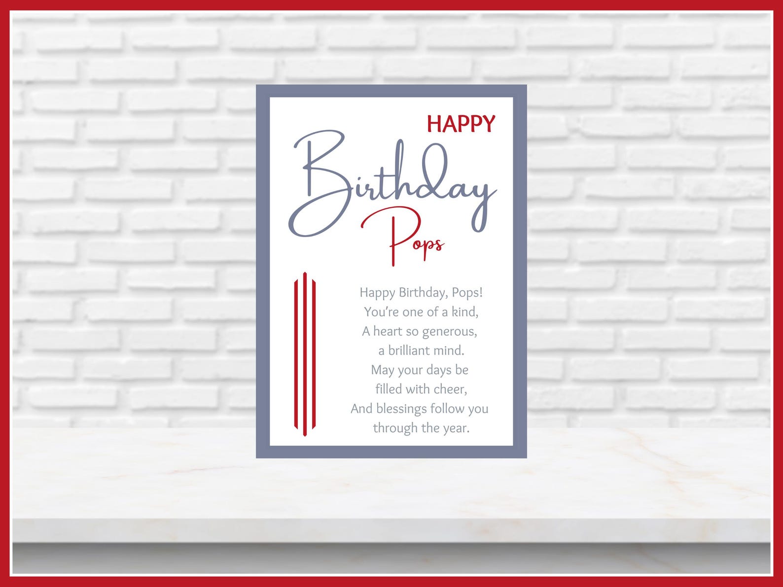 Loving Birthday Poem for Pops Perfect Gift to Show Pops How Much He is ...