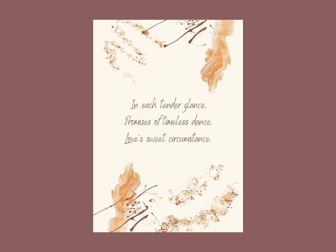 Love Poems Haiku Love Poem Print timeless Dance Romantic Poem Print ...