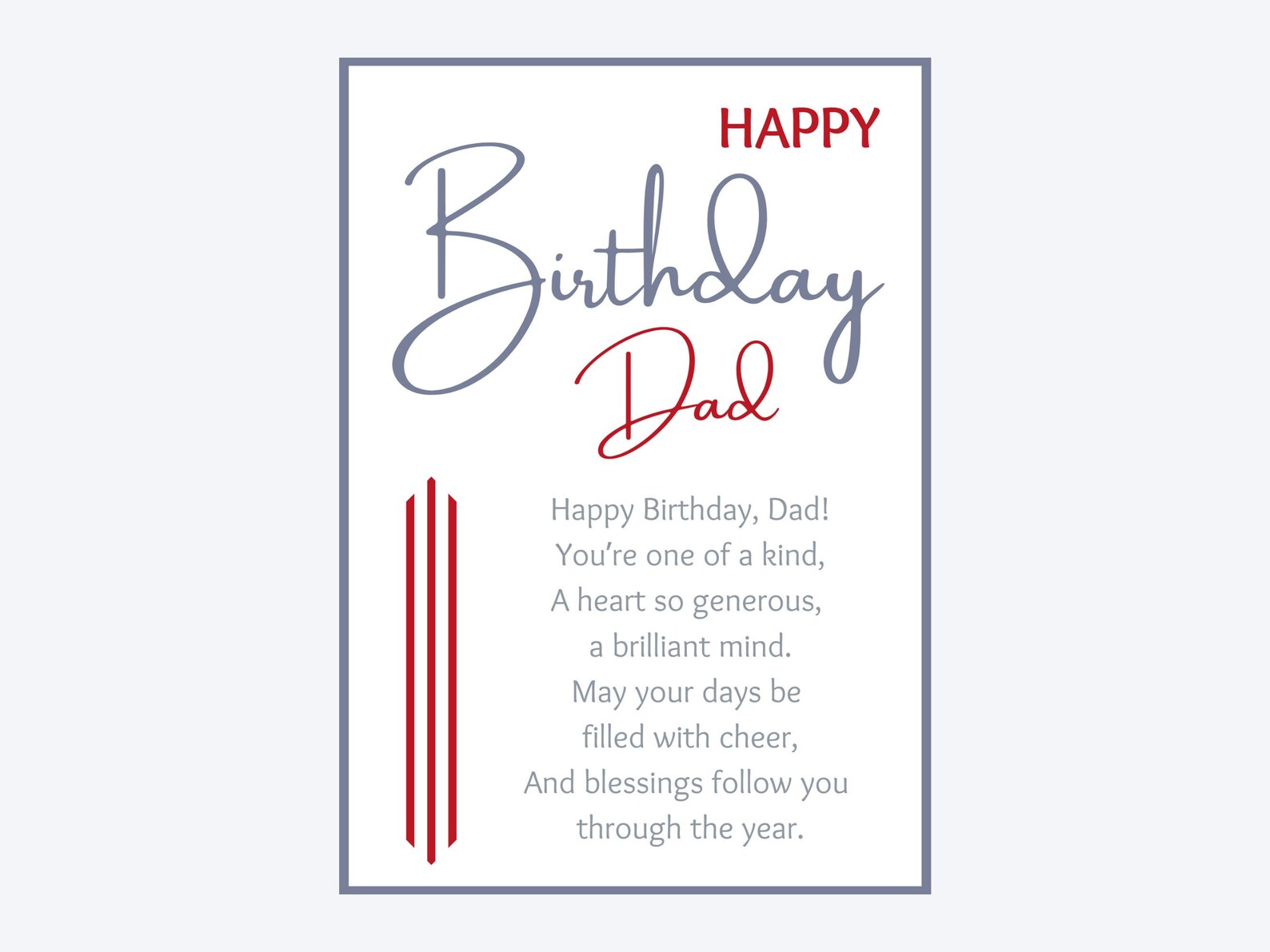 Dad Birthday Poems Happy Birthday Dad Poem Print Birthday Quotes Poems ...