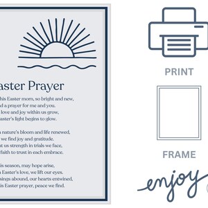 Easter Poem Printable Instant Download an Easter Prayer Christian Poem ...