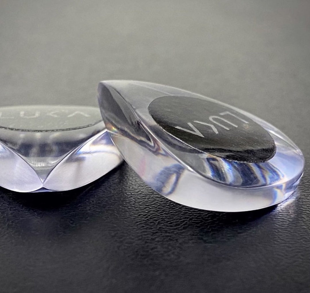 Glass Handcrafted 8mm Thick Transparent Polycarbonate Guitar Plectrum ...