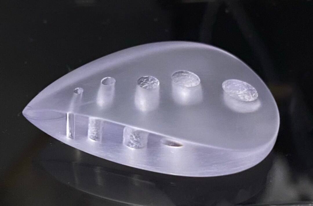 Glass Hole Tear - Handcrafted Transparent Polycarbonate Guitar Plectrum ...
