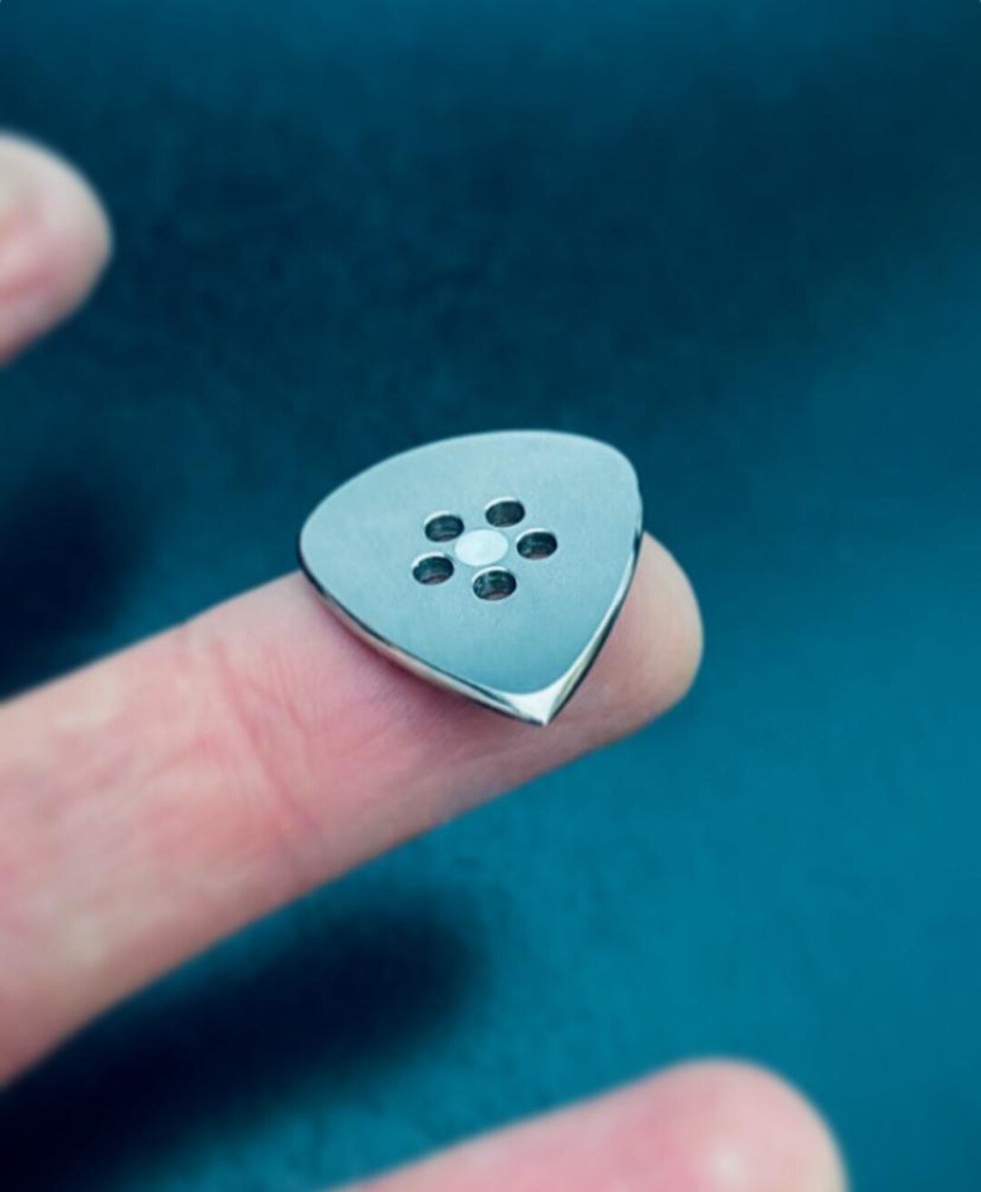 Titanium Jazz Guitar Pick With Grip Holes, Glow-in-the-dark Material ...