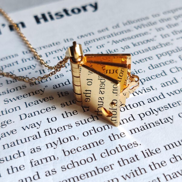 Book Necklace - Etsy