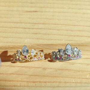 Rapunzel Crown Ring: 14K Gold Filled Zircon Princess Cosplay Jewelry - Etsy