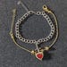 Heart Ring and Sword Bracelet Matching Set, Matching Couple Jewelry ...