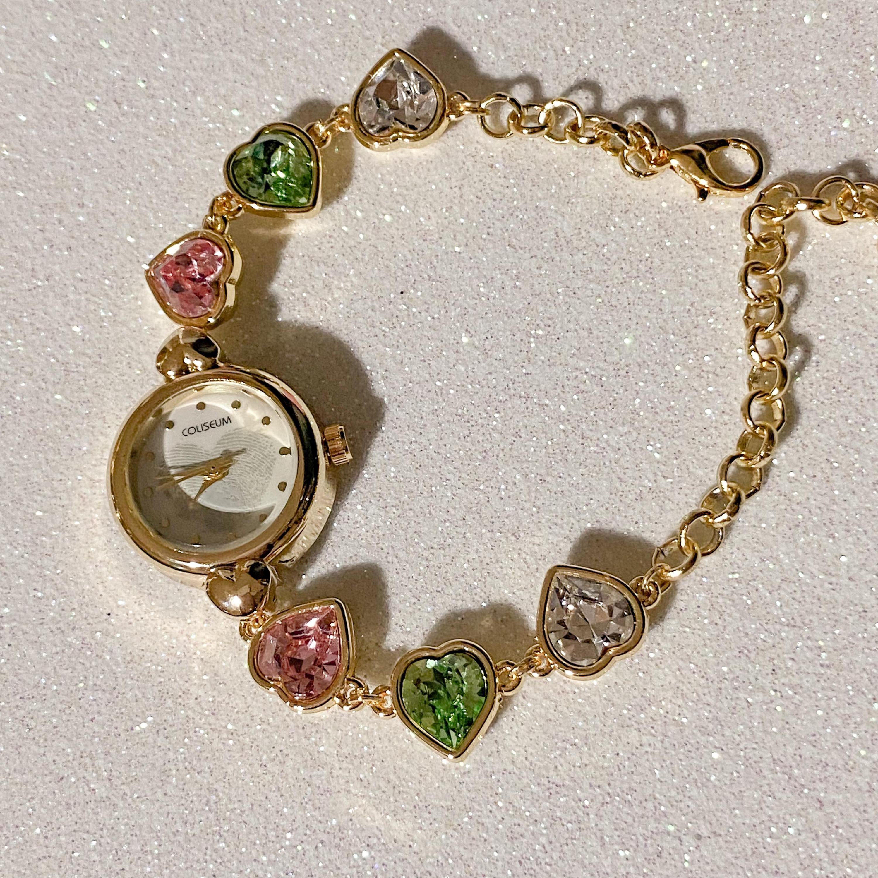 Blush Garden Charm Watch Collection, Gold Watch, Floral Watch, Charm ...