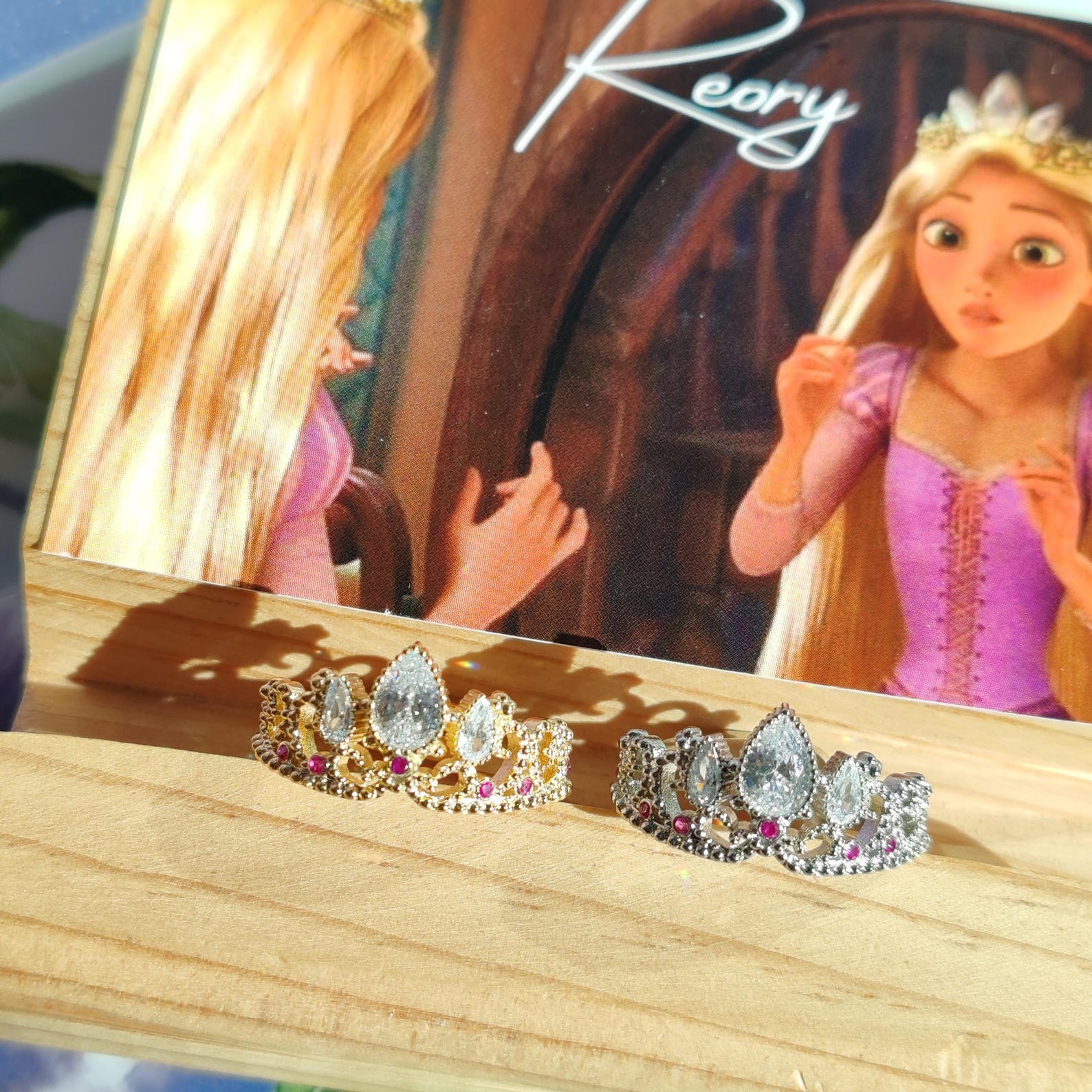 Rapunzel Princess Crown Ring: 14K Gold Filled Zircon Cosplay Jewelry - Etsy