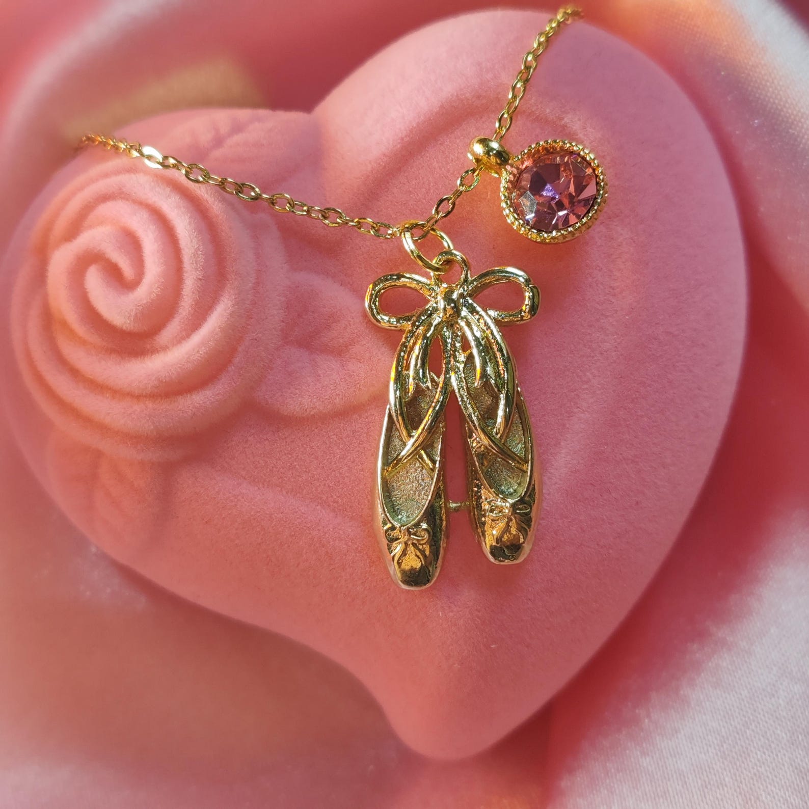 12 Dancing Princesses Ballet Shoes Birthstone Necklace, Ballerina ...