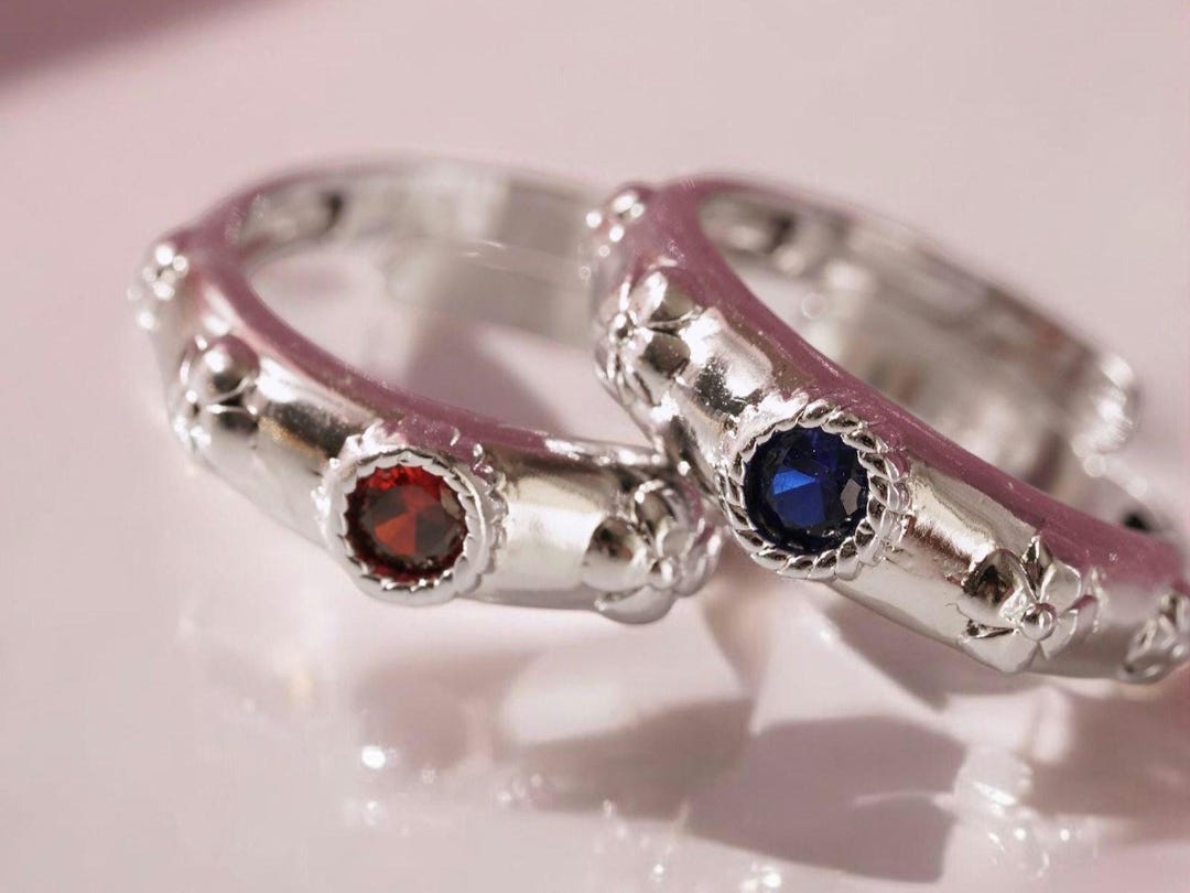 Howl's Moving Castle Rings: Silver Plated Anime Couple Rings - Etsy