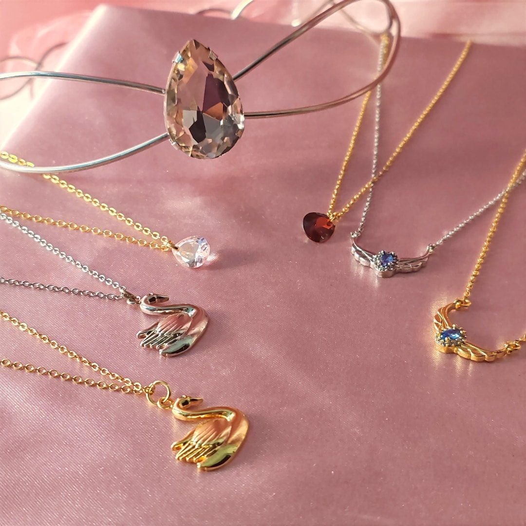 Swan Princess Odette Enchanted Pink Stone Necklace, Odette Necklace ...