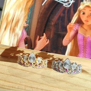 Rapunzel Crown Ring: 14K Gold Filled Zircon Princess Cosplay Jewelry - Etsy