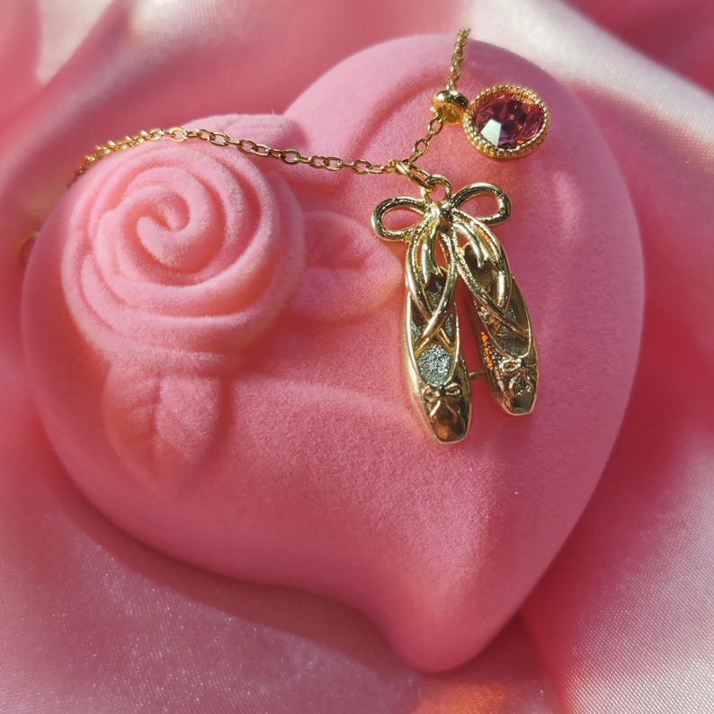 12 Dancing Princesses Ballet Shoes Birthstone Necklace, Ballerina ...