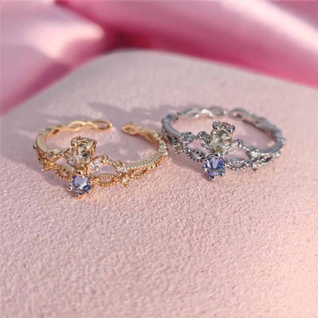 Ariel Crown Ring: Adjustable Princess Tiara 18K Gold Filled - Etsy UK