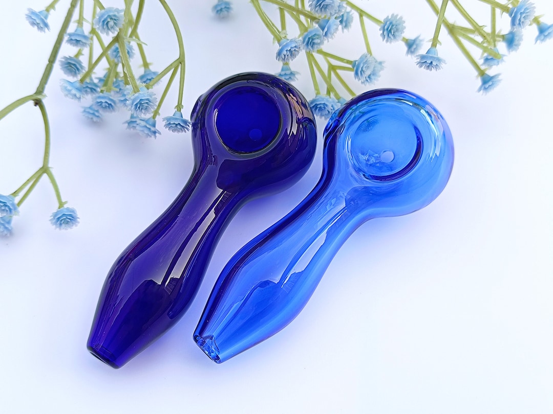4cute Blue Girly Bowl,cool Design Pipe,pocket Pipe for Women,handblown ...