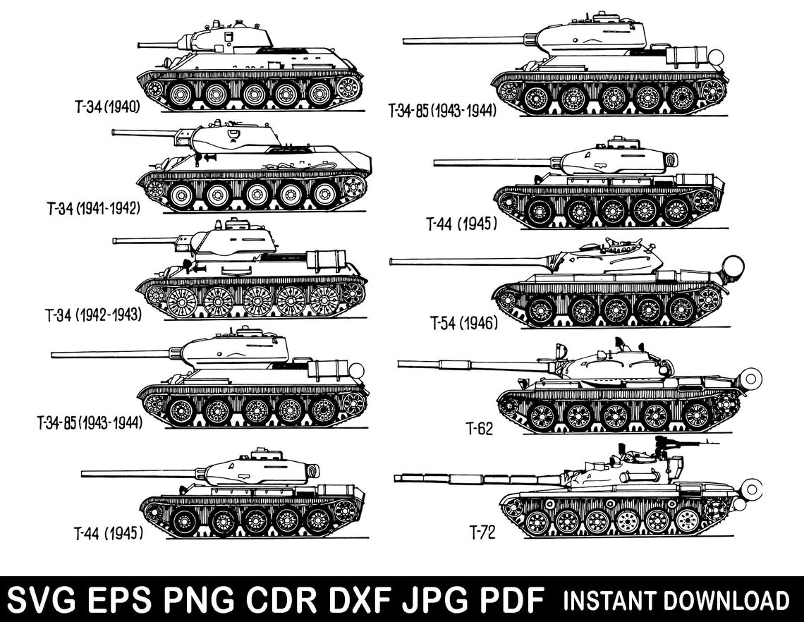 Panzer-Svg-Bundle, Militärpanzer Cricut, Armee-Panzer-Logo, Panzer ...