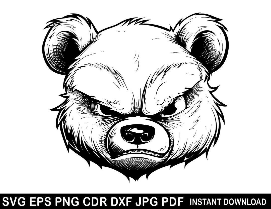 King Brown Bear Killer Angry Wildlife Grizzly Polar Animals Nature Svg ...