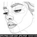 Line Art Woman Svg |lady Face Lineart Svg | Lady Face One Line Svg ...