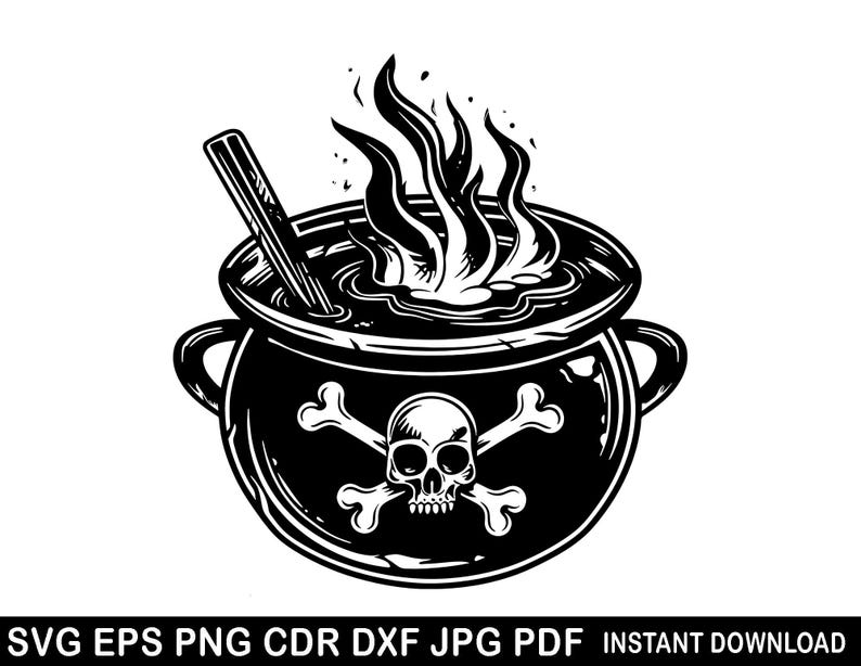 Witch Cauldron Svg, Cauldron Potion PNG, Cauldron Clipart, Halloween ...