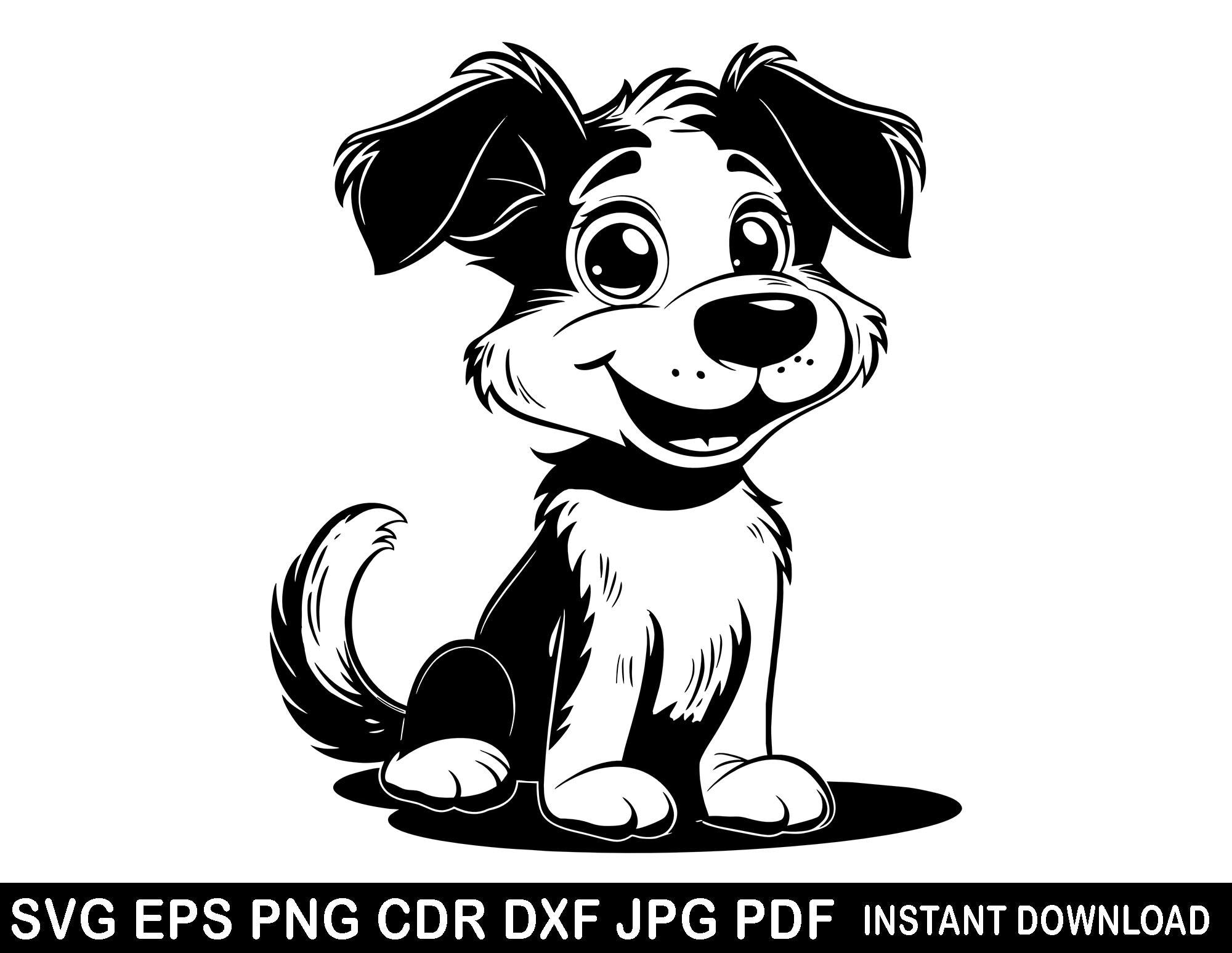 Cute Dog Svg | Cute Puppy Svg Png Eps Dxf | Puppy Silhouette | Cute Dog ...