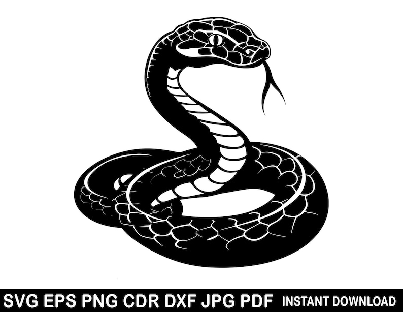 Snake Silhouette, Snake Clipart, Animal DXF, Snake Svg, Snake Vector ...