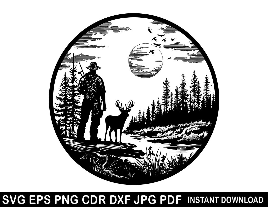 Hirsch jagen svg, Jagdsaison Png, Hirsch Jäger Eps, Hirsch jagen ...
