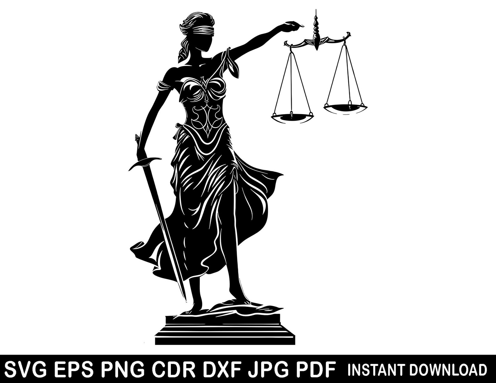 Statue of Justice Svg, Justice Logo, Courthouse Decor, Lady Justice ...