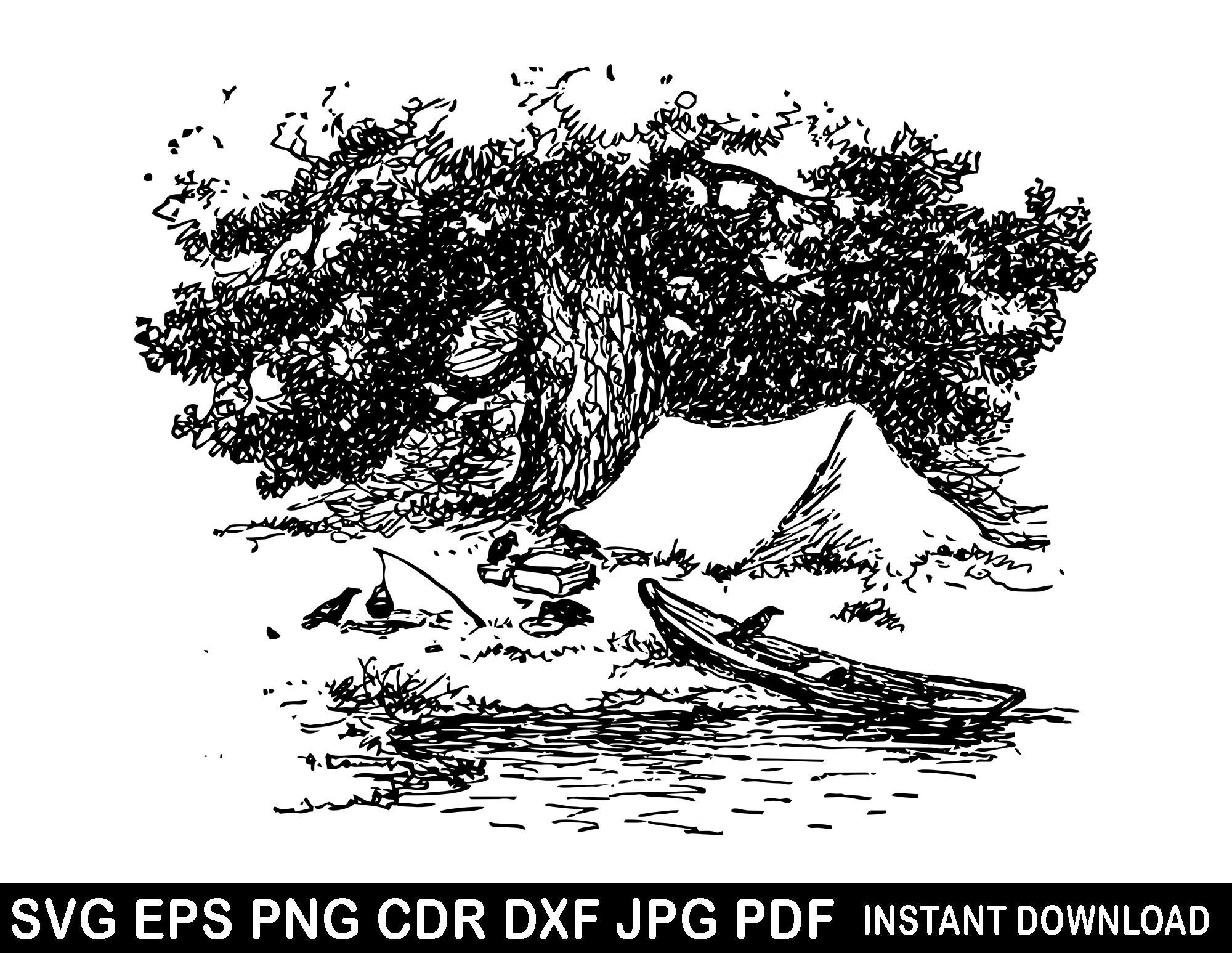 Pier Svg, River Silhouette, Relaxing Clipart, Lake Cricut, Camping ...